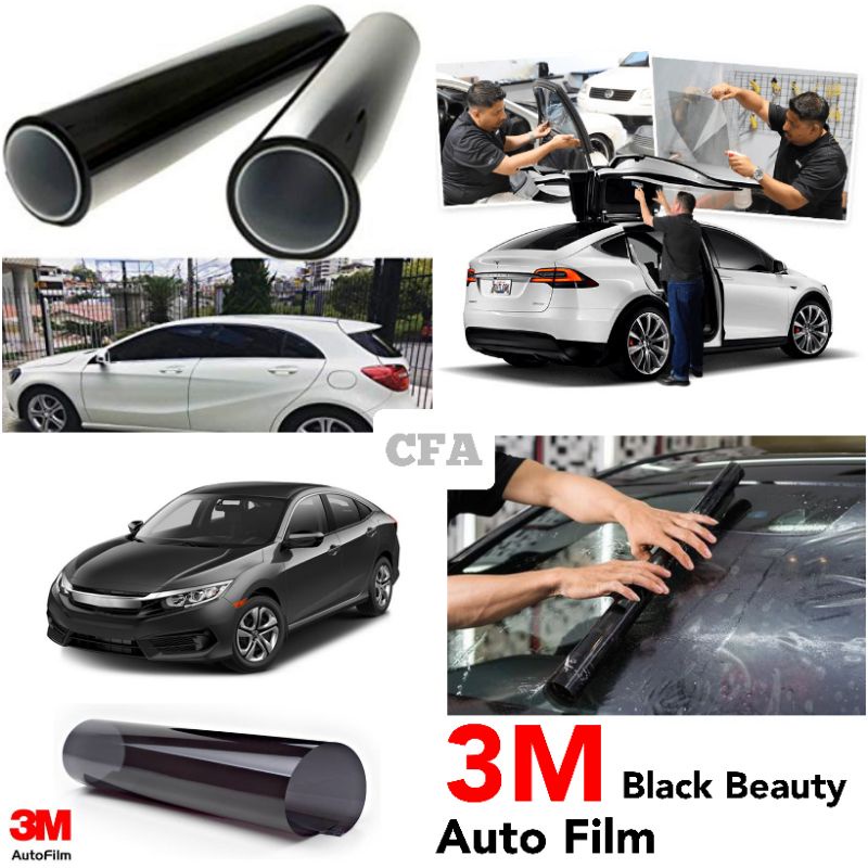 Jual Kaca Filem Mobil Merek 3M Black Beauty 80% 60% 40% L-150cm x P-50cm | Shopee Indonesia