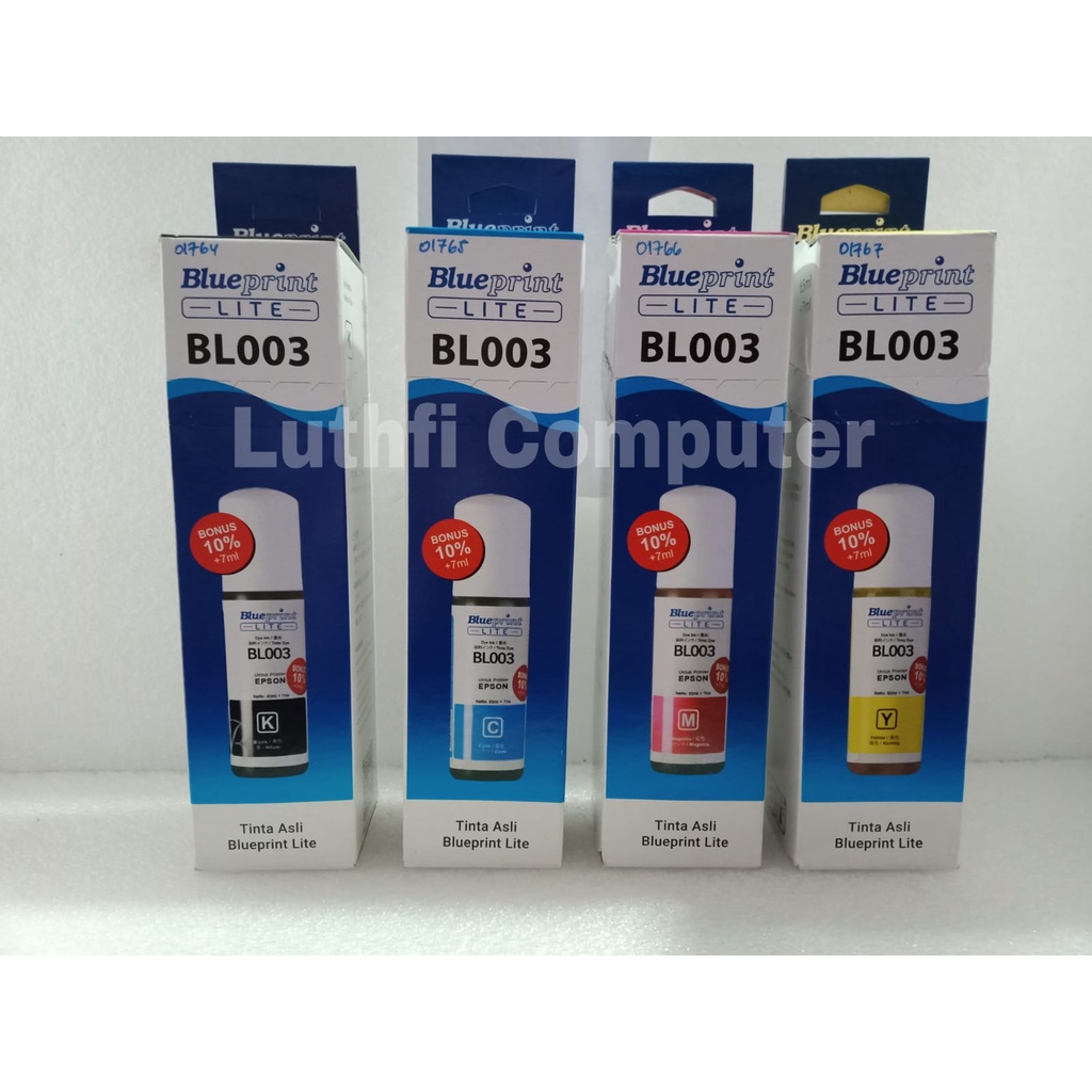 Jual Tinta Printer Epson 003 BLUEPRINT Refill For Printer Epson 72 ML ...