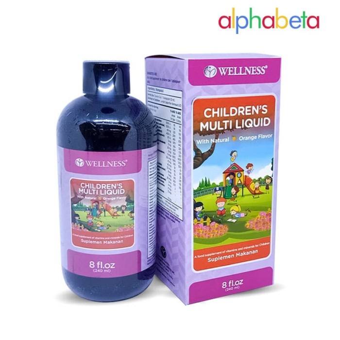 Jual Wellness Children Multi Liquid - Multi Vitamin Untuk Anak Isi 240 ...