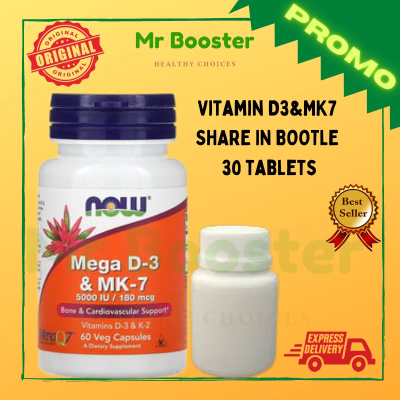 Jual Vitamin D3 & Mk7 5000IU D3mk7 Now Food | Shopee Indonesia