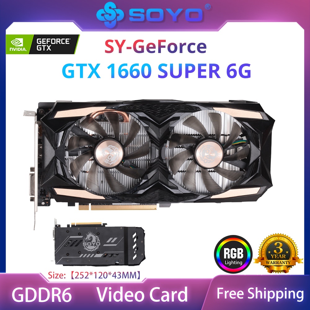 Jual PREORDER SOYO New GeForce GTX 1660 Super 6G Graphic Card NVIDIA ...