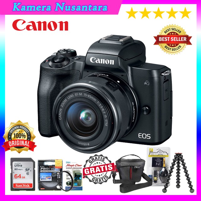 Jual CANON EOS M50 KIT 15-45MM IS STM WIFI ORIGINAL / CANON M50 / M50 ...