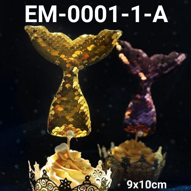 Jual GR-EM-0001 Cake topper hiasan kue ekor ikan duyung mermaid laut | Shopee Indonesia