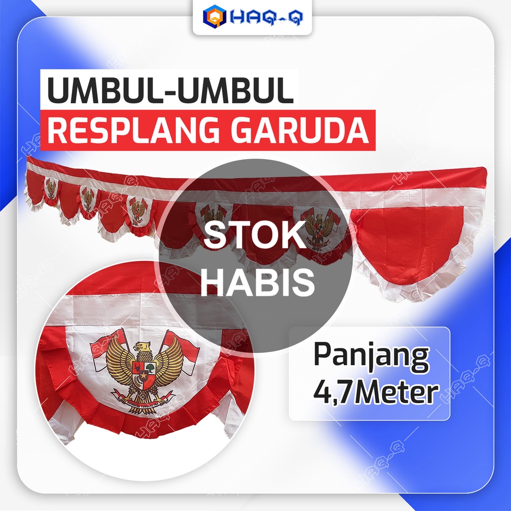 Jual Bendera Resplang merah putih gelombang / wiru Lambang Garuda ...