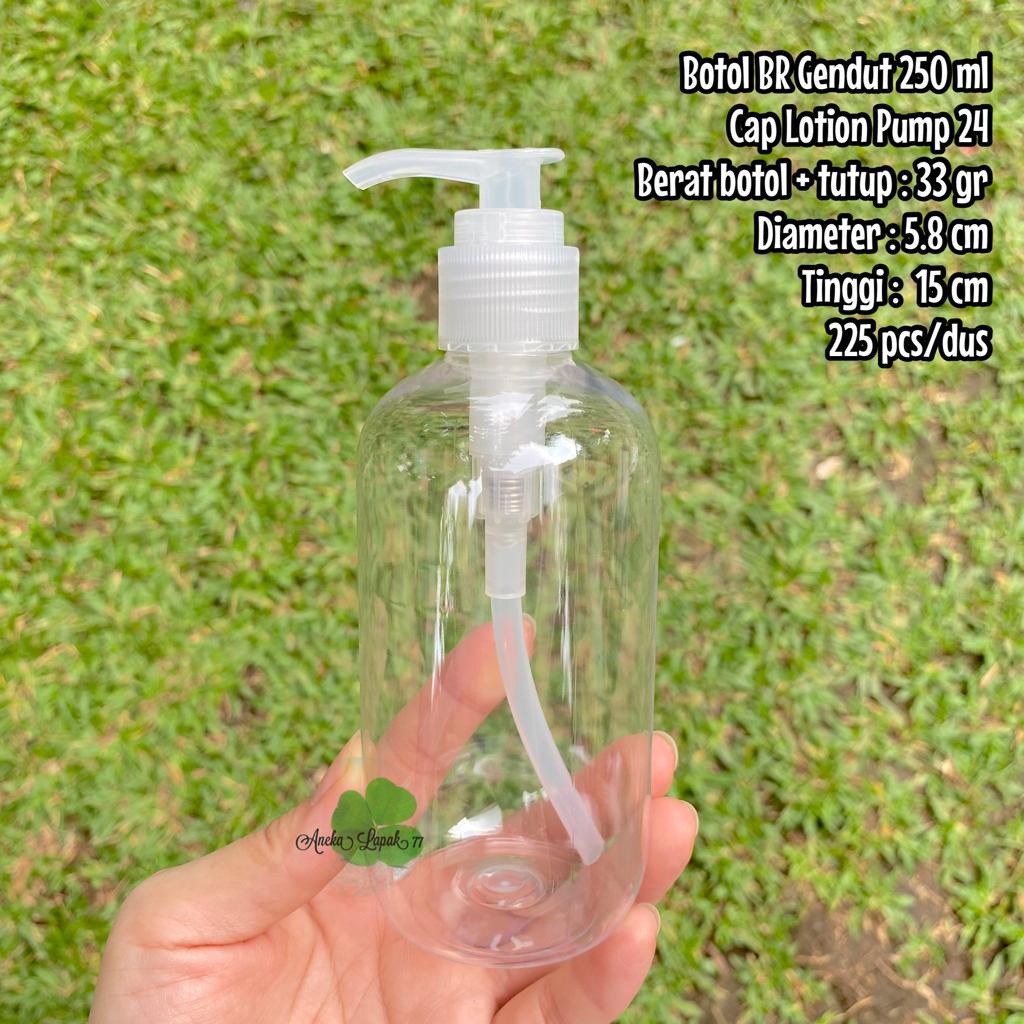 Jual Botol LOTION PUMP BR Gendut 250 ml botol kemasan kosmetik 250 ml ...