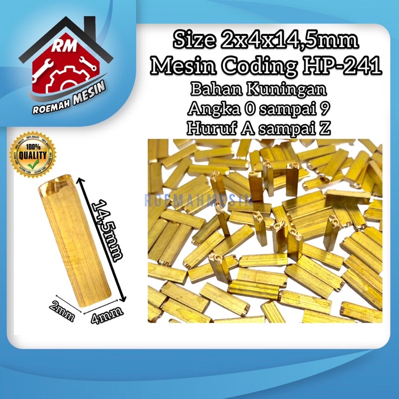 Jual Karakter Huruf/Angka Size 2x4x14,5mm Mesin Coding HP-241 | Shopee ...