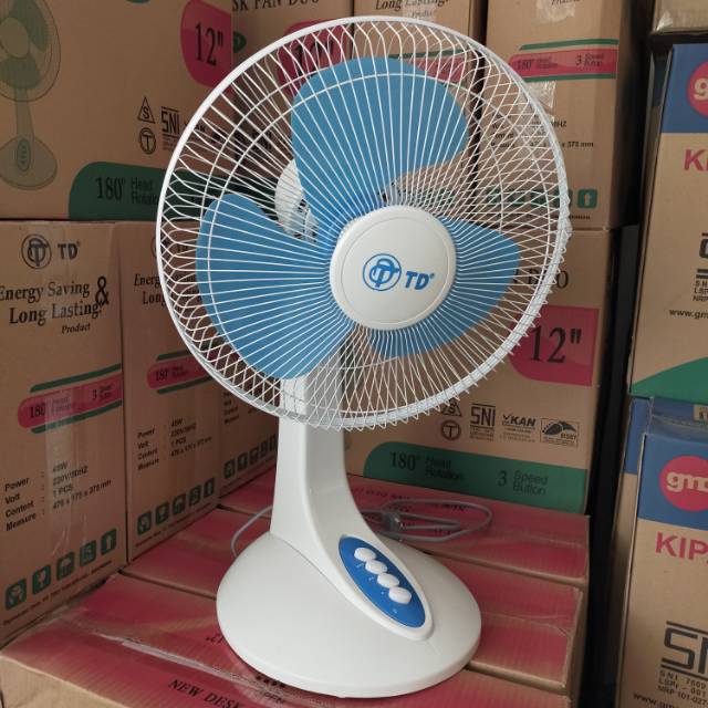 Jual KIPAS ANGIN MEJA DINDING /DESK FAN 12 inch TD new desk fan duo ...