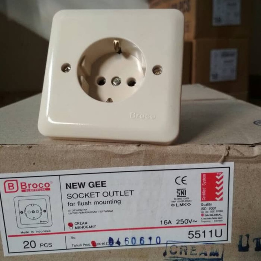 Jual STOP KONTAK IB INBOW ARDE BROCO 5511U CREAM 5511 U NEW GEE IB TANAM | Shopee Indonesia
