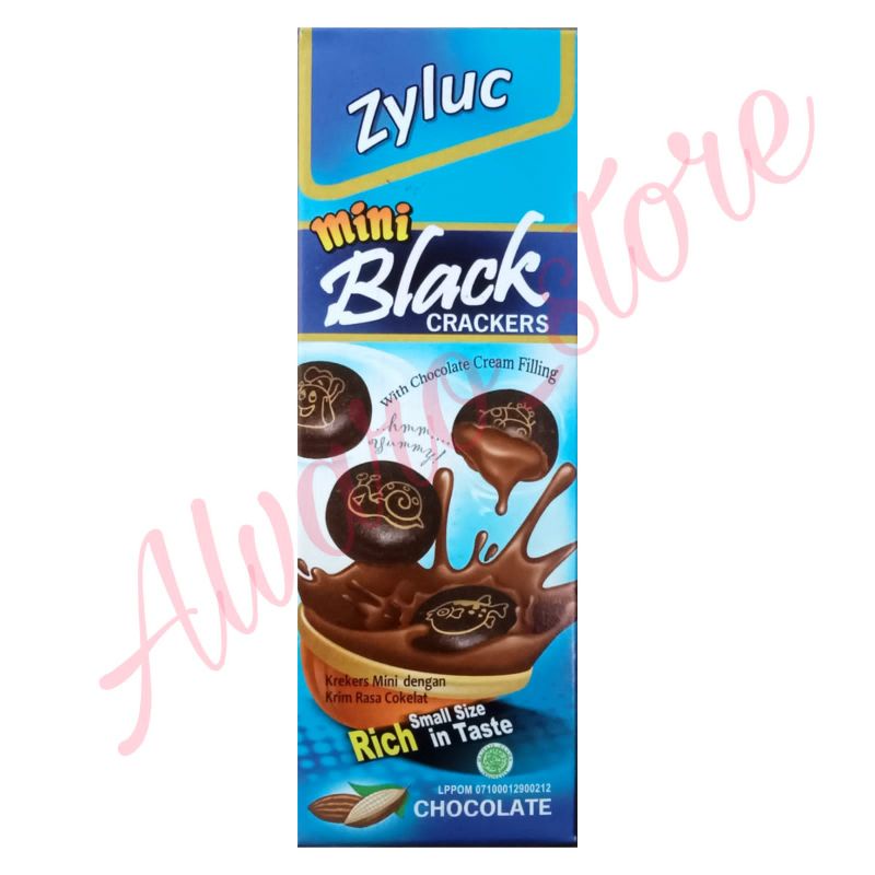 Jual Biskuit Zyluc mini Black crackers || Biskuit isi coklat | Shopee ...