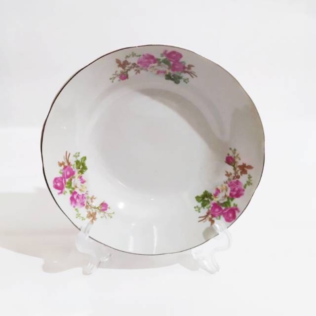 Jual piring makan sango keramik kembang gula 6pcs | Shopee Indonesia