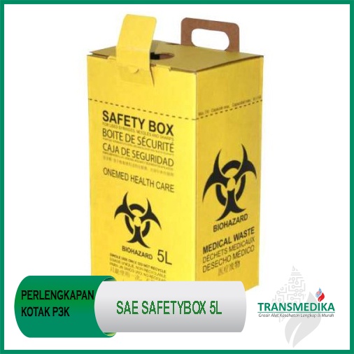 Jual Safety Box 5L / Tempat Sampah Medis Sampah Tajam / SAE Medical Safety Box 5 Liter Biohazard ...