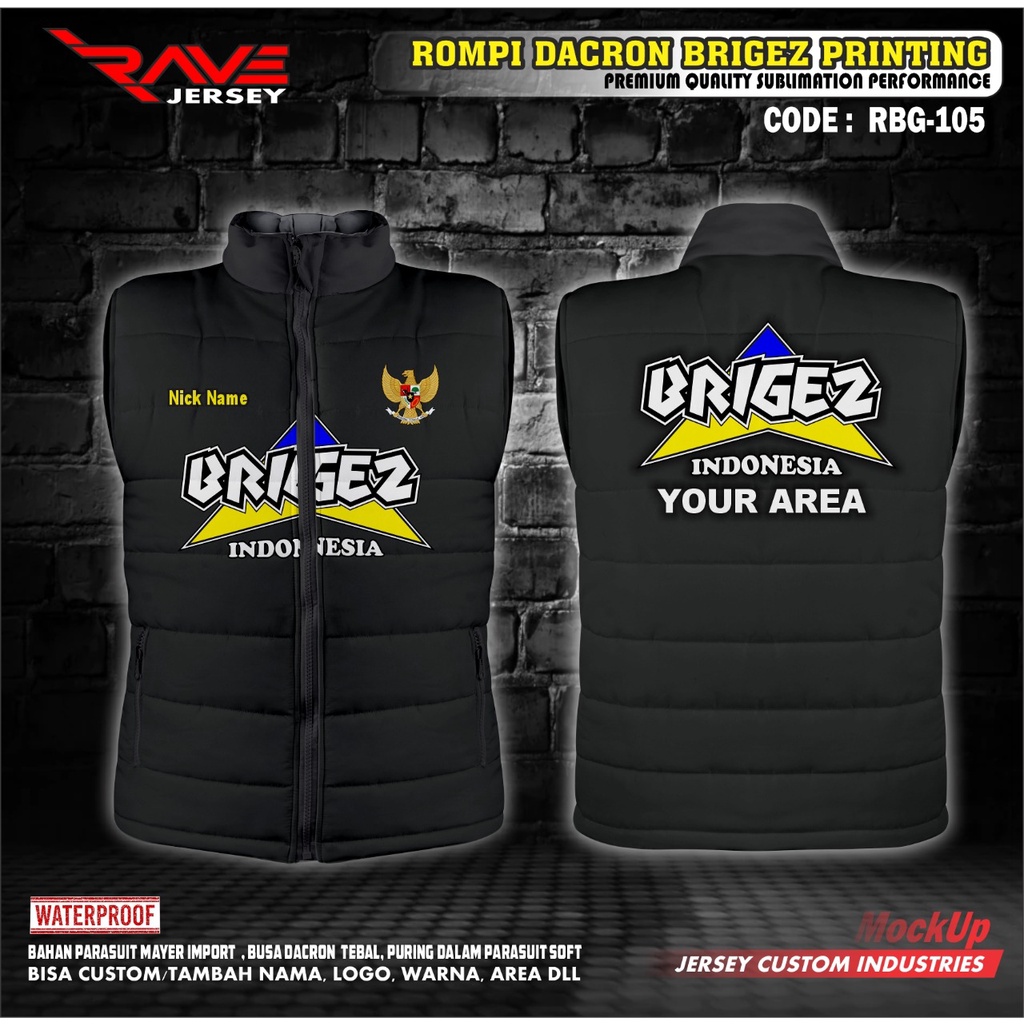 Jual ROMPI PUFFER/DACRON/GELEMBUNG BRIGEZ FULL PRINTING CUSTOM | Shopee ...