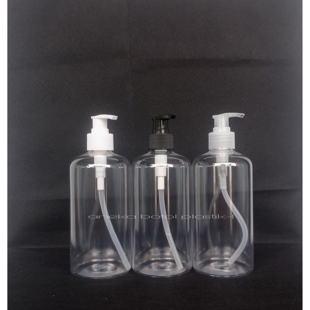 Jual Botol Pump 500ml Bening Pompa Pet Plastik Tebal Wadah isi ulang - Botol Pump Kosong ...