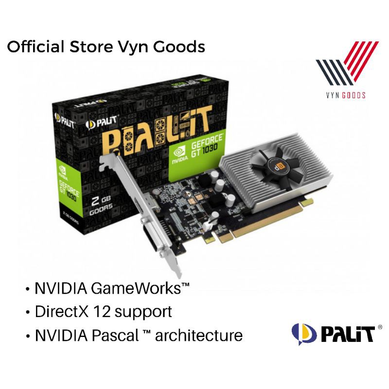 Jual (Palit) VGA / KARTU GRAFIS NVIDIA GT 1030 2GB GDDR4 64 BIT ...