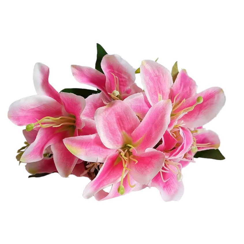 Jual AF60 Bunga Lily Terompet Artificial Tanaman Hias Dekorasi Backdrop ...