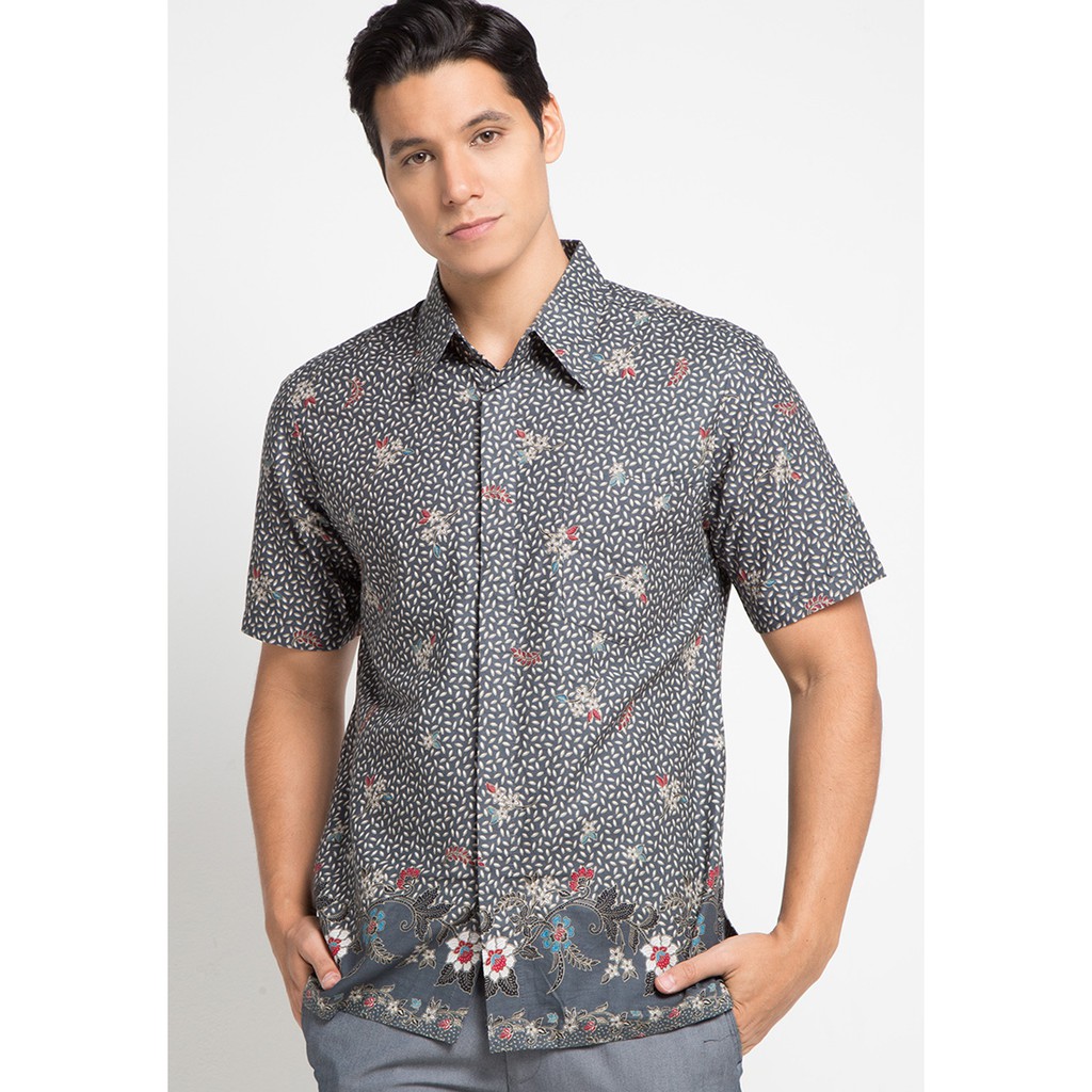 Jual Arjuna Weda Hem Batik Latar Beras Wutah | Shopee Indonesia
