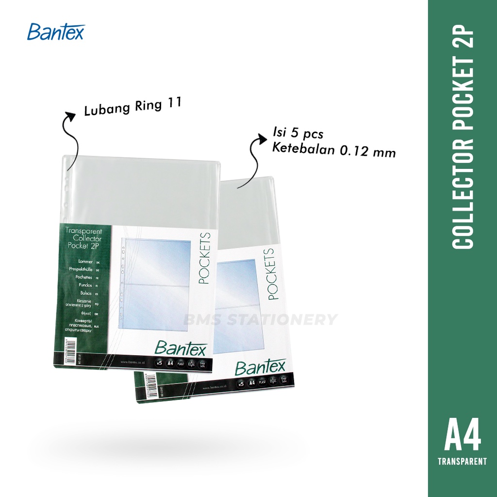 Jual [BMS Balikpapan] Bantex Collector Pocket A4 2P / Pocket Sleeve Photo Card Transparent #2151 ...