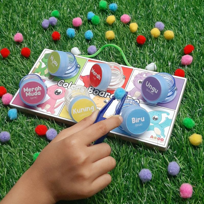 Jual Mainan Edukasi Anak Mengenal Warna "Color Board Dino" / Sorting ...