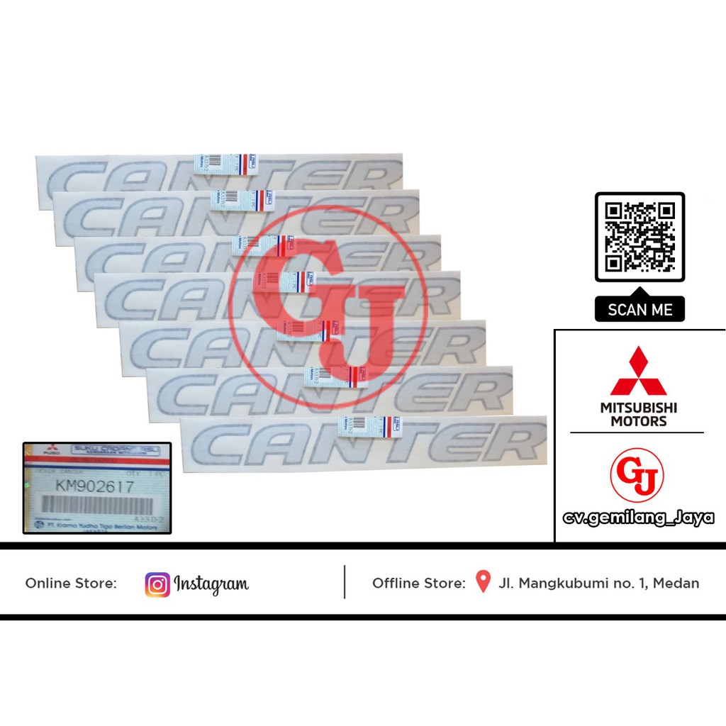 Jual STIKER / STICKER CANTER MITSUBISHI CANTER ORIGINAL KM902617 ...