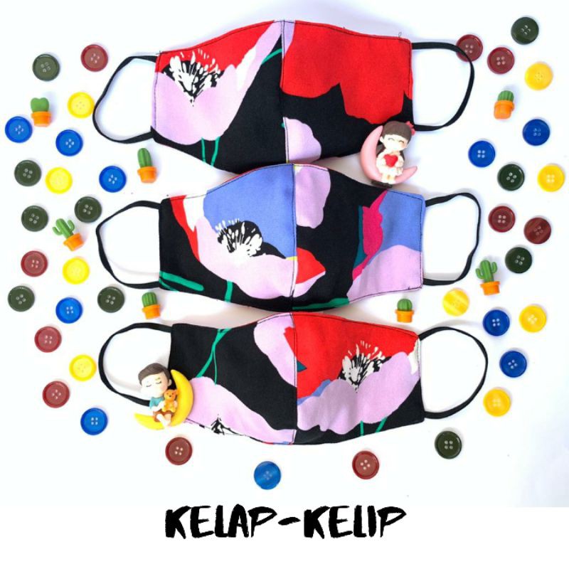 Jual MASKER KAIN MOTIF 2 PLY (HIJAB / NON-HIJAB) | Shopee Indonesia