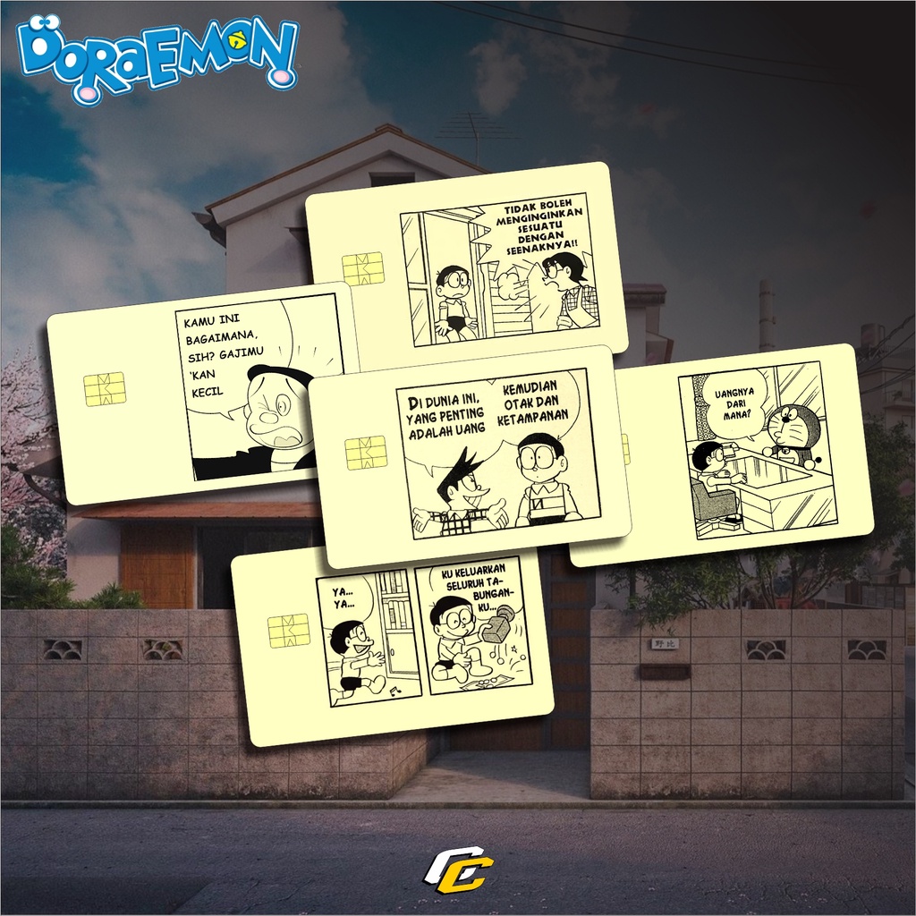 Jual STICKER COMIC KOMIK DORAEMON PELINDUNG KARTU SKIN CARD ATM STIKER ...