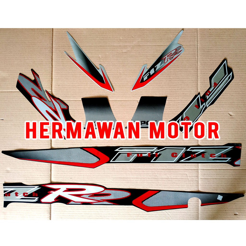 Jual Yamaha FIZ R Striping-stiker Yamaha FIZ R Warna merah abu | Shopee ...