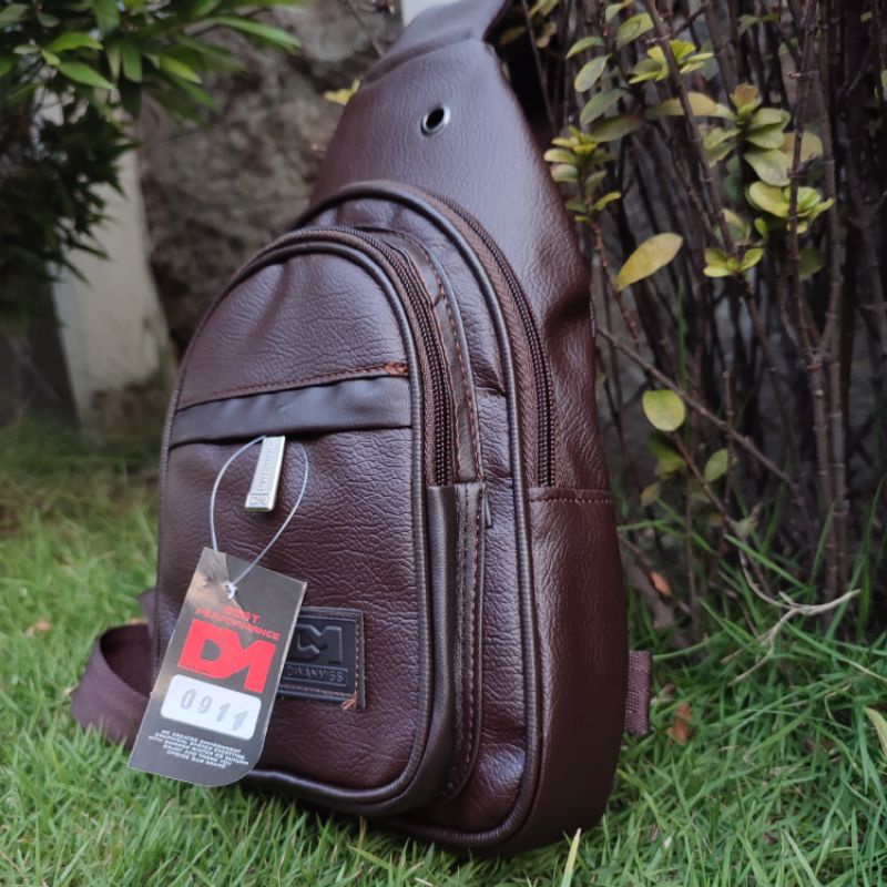 Jual Waist Bag Pria Original DM | Tas selempang Pria Kulit Sintetis ...