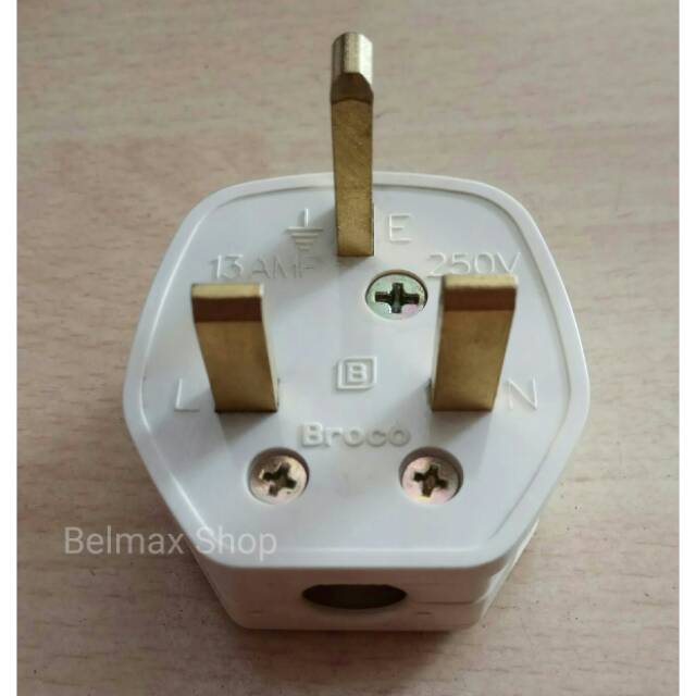 Jual Steker AC Broco / Steker AC Arde Kaki 3 Kuningan / Kepala Colokan ...
