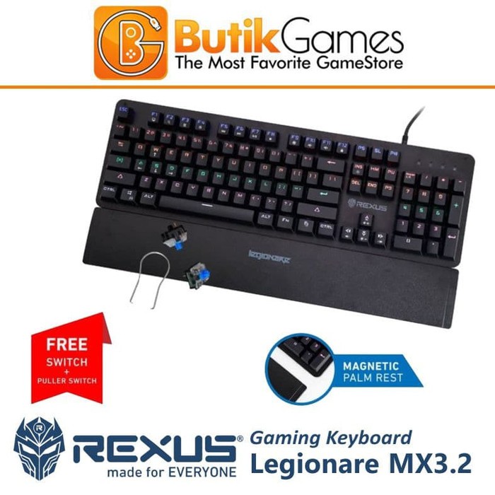 Jual Rexus MX3.2 Keyboard Gaming Mechanical Legionare | Shopee Indonesia