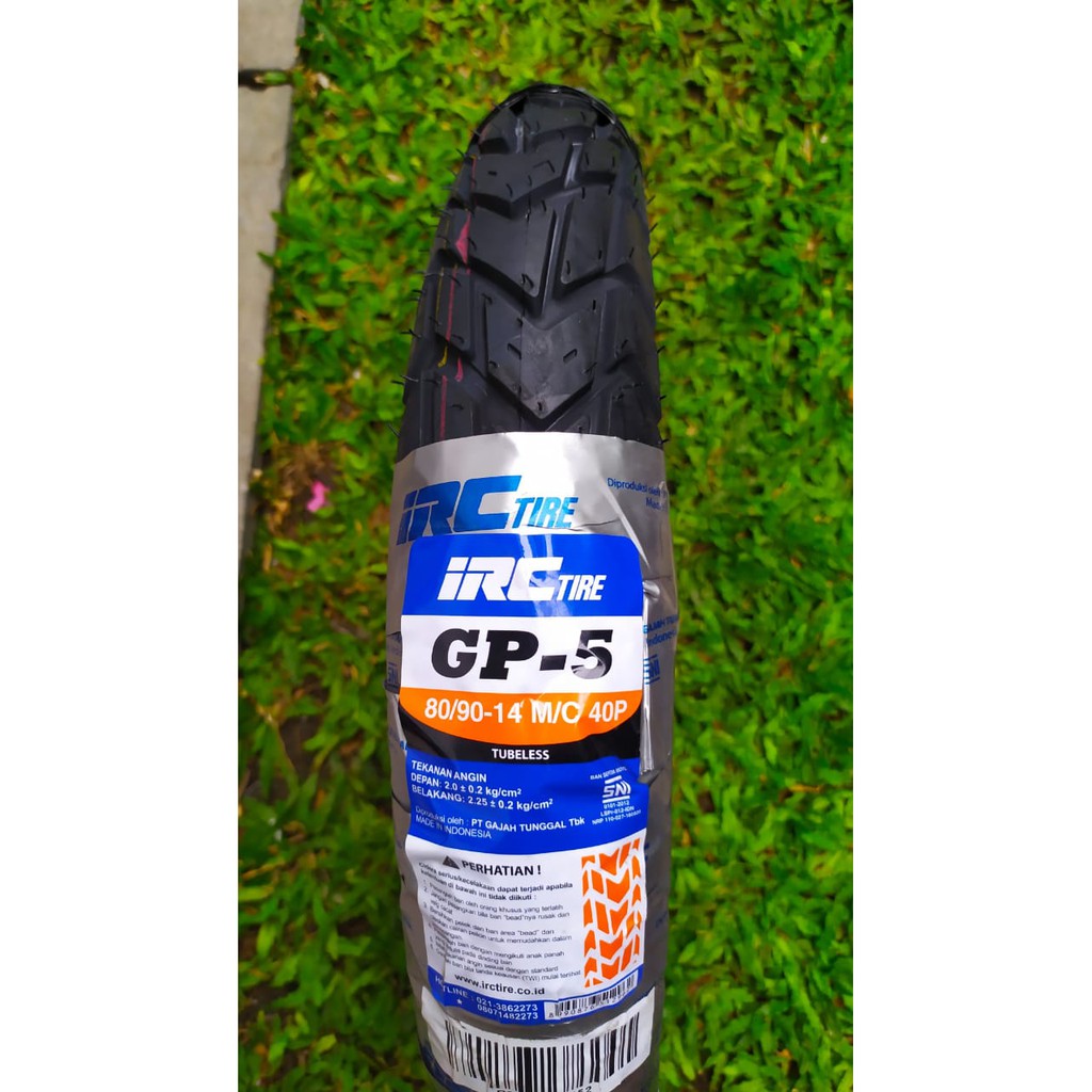 Jual BAN LUAR TUBLES MOTOR IRC 80 90-14 GP-5 | Shopee Indonesia