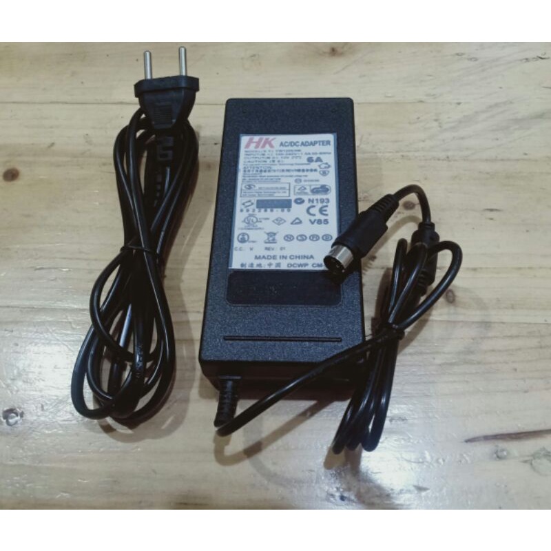 Jual adapror 12v 6A 4 pin 72w dvr tv monitor lcd 12 volt 6 ampere vcr ...