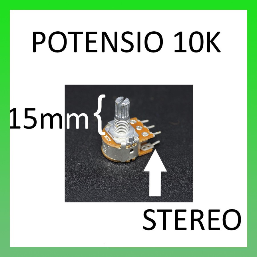 Jual Potensio Stereo 10K 15KQ / 15mm SR Audio 1 SET ISI 3 PCS | Shopee ...