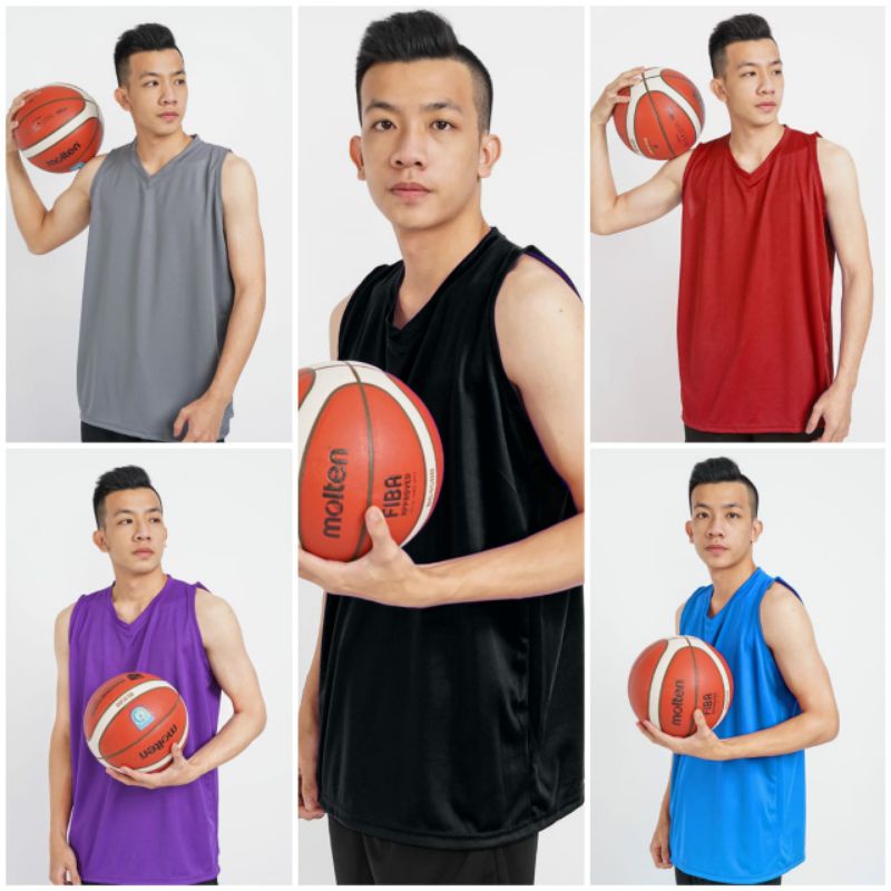 Jual TANK TOP PRIA BAJU OLAHRAGA POLOS JERSEY BASKET BAHAN DRYFIT WARNA ...