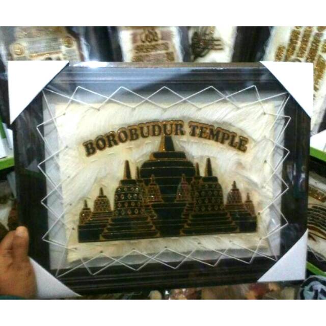 Jual Lukisan Candi Borobudur Bahan Kulit Kambing | Shopee Indonesia