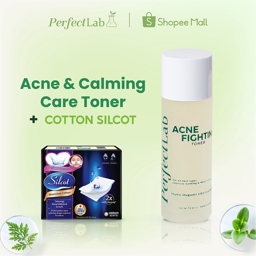 Jual Acne and Calming Care Bundling (Acne Fighting Toner + Silcot ...