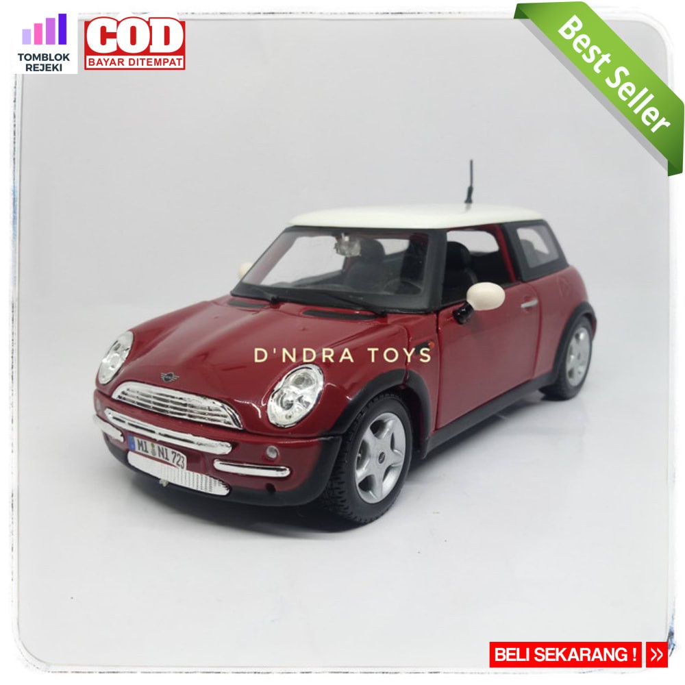 Jual [PROMO]MAISTO 1:24 MINI COOPER DIECAST MINIATUR MOBIL MOBILAN BESI ...
