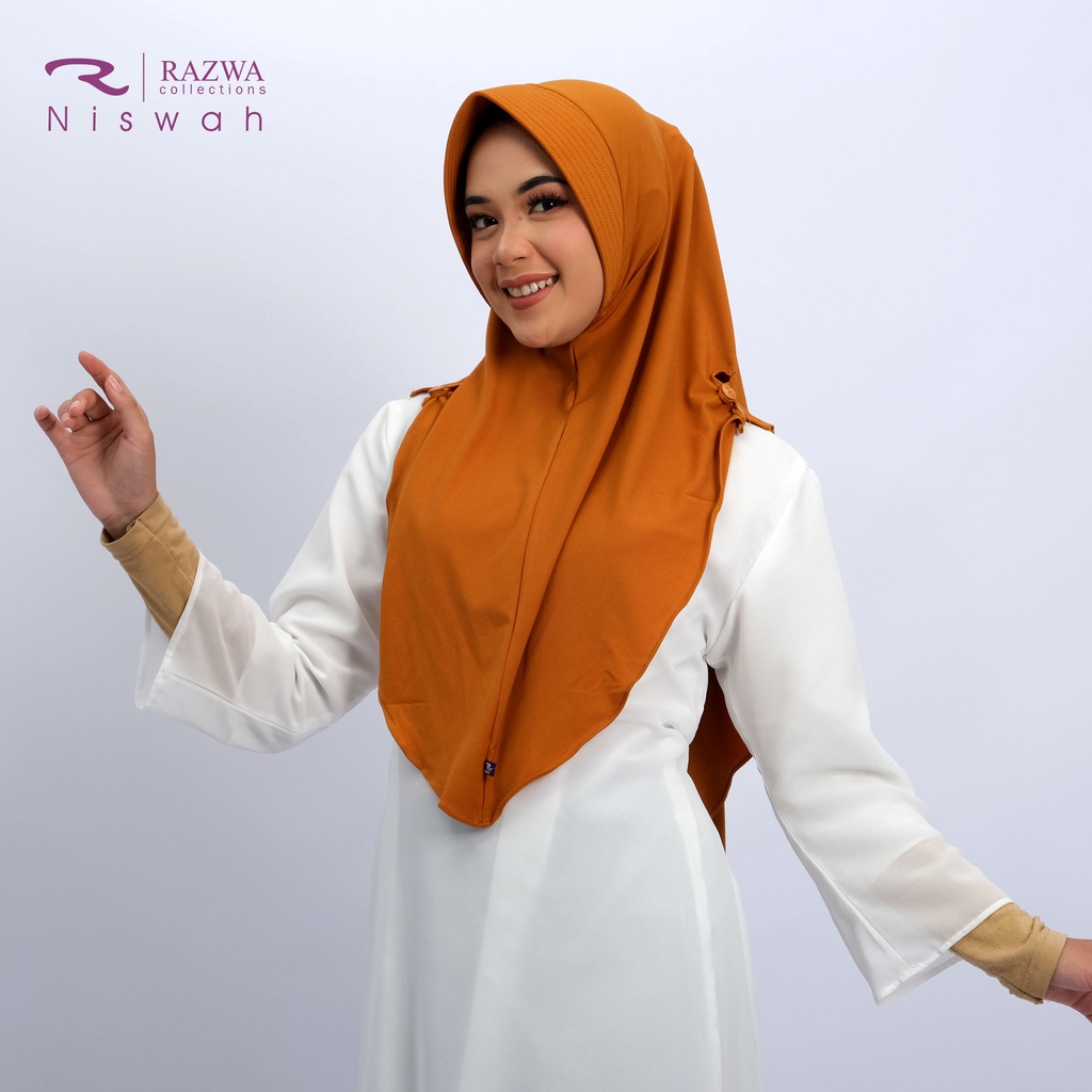 Jual Razwa Niswah - Hijab Instan Daily Bahan Jersey Aksen Kanding Di ...