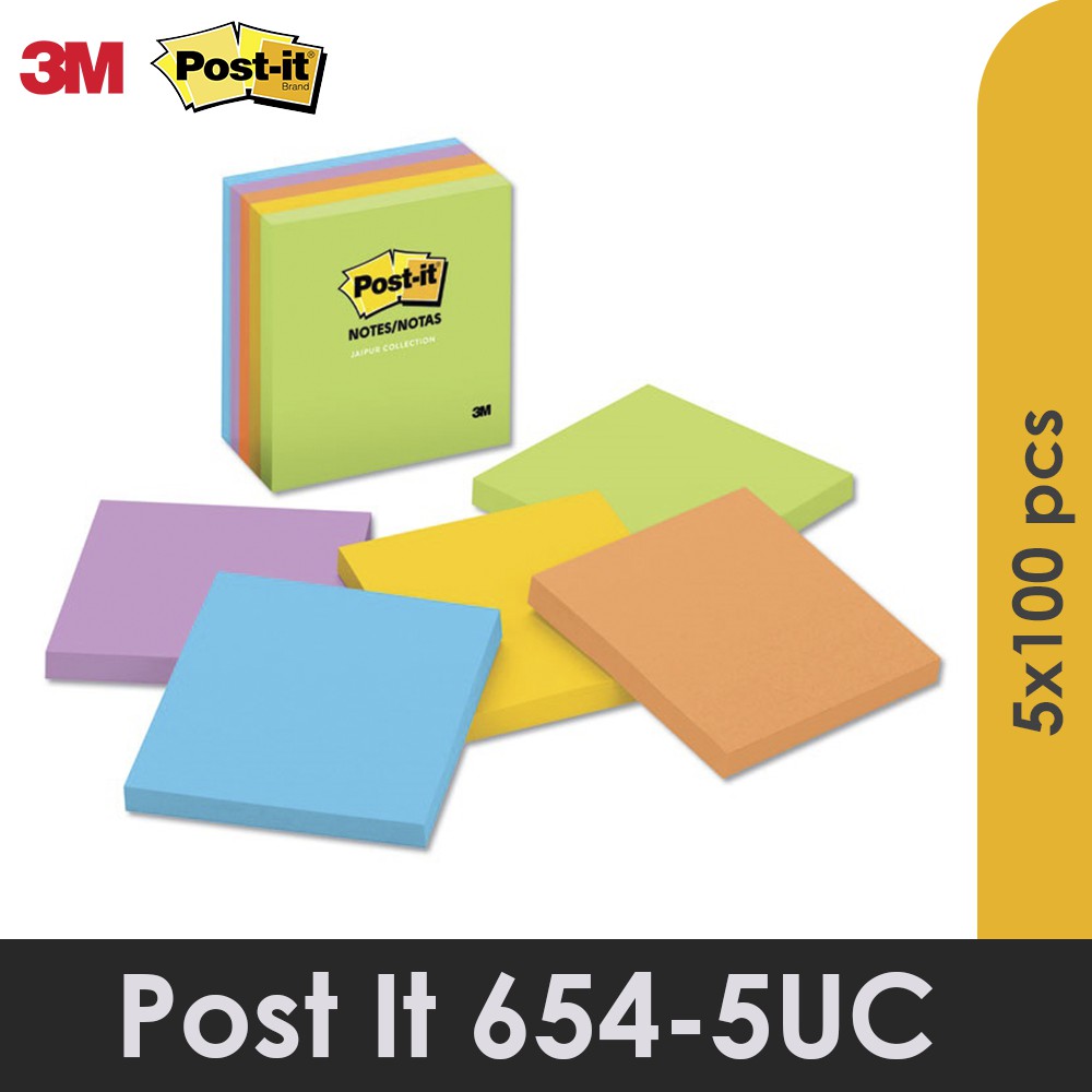 Jual 3m Post It 3M Warna Memo Stick 5 Ultra Color 3x3 in 654-5UC ...
