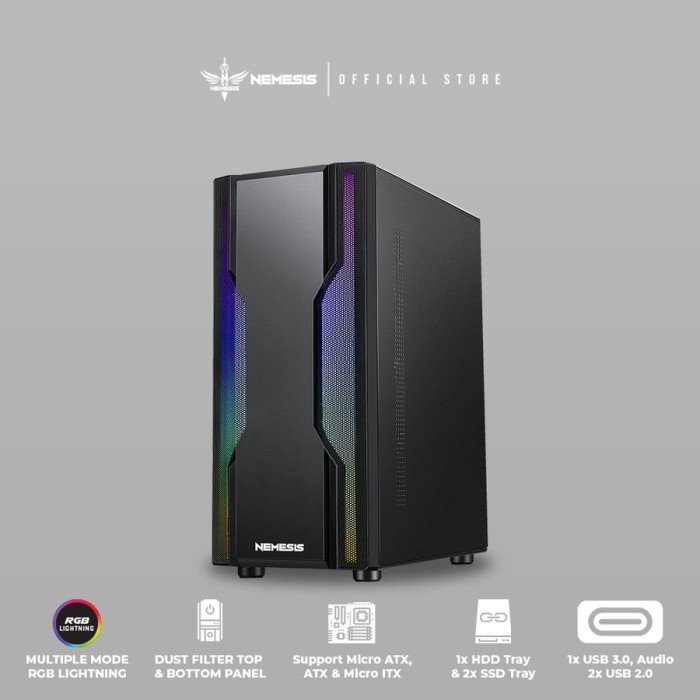 Jual NYK Nemesis Casing Komputer Gaming T60 Abaddon - PC Case | Shopee ...