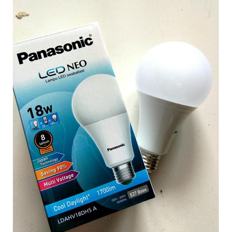 Jual Lampu/ Bohlam Led neo 18 Watt putih Panasonic | Shopee Indonesia
