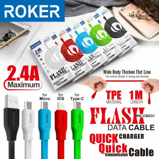 Jual Kabel Roker 2.4A Micro Original | Shopee Indonesia