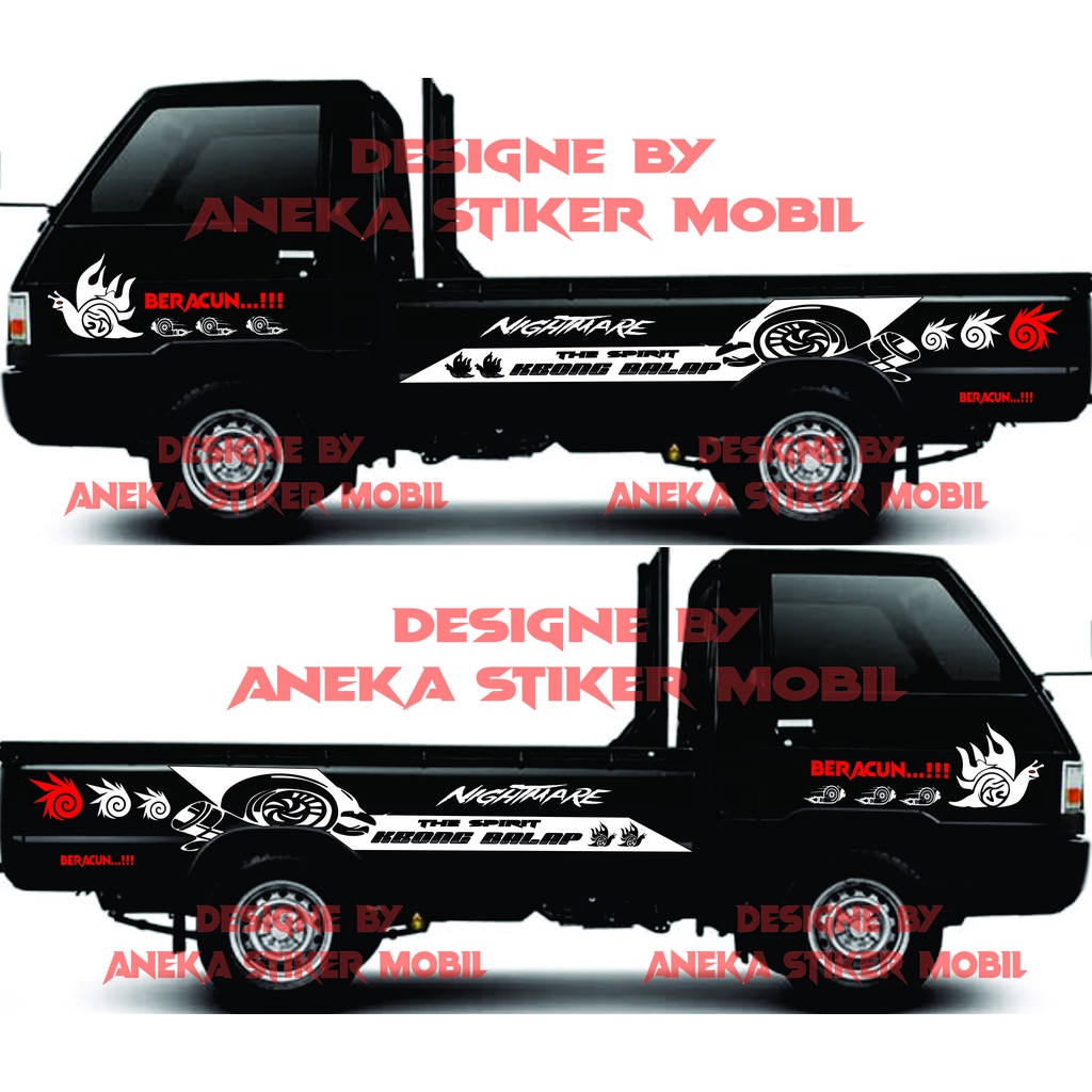 Jual stiker cutting mobil stiker list striping mobil pick up l300 ...