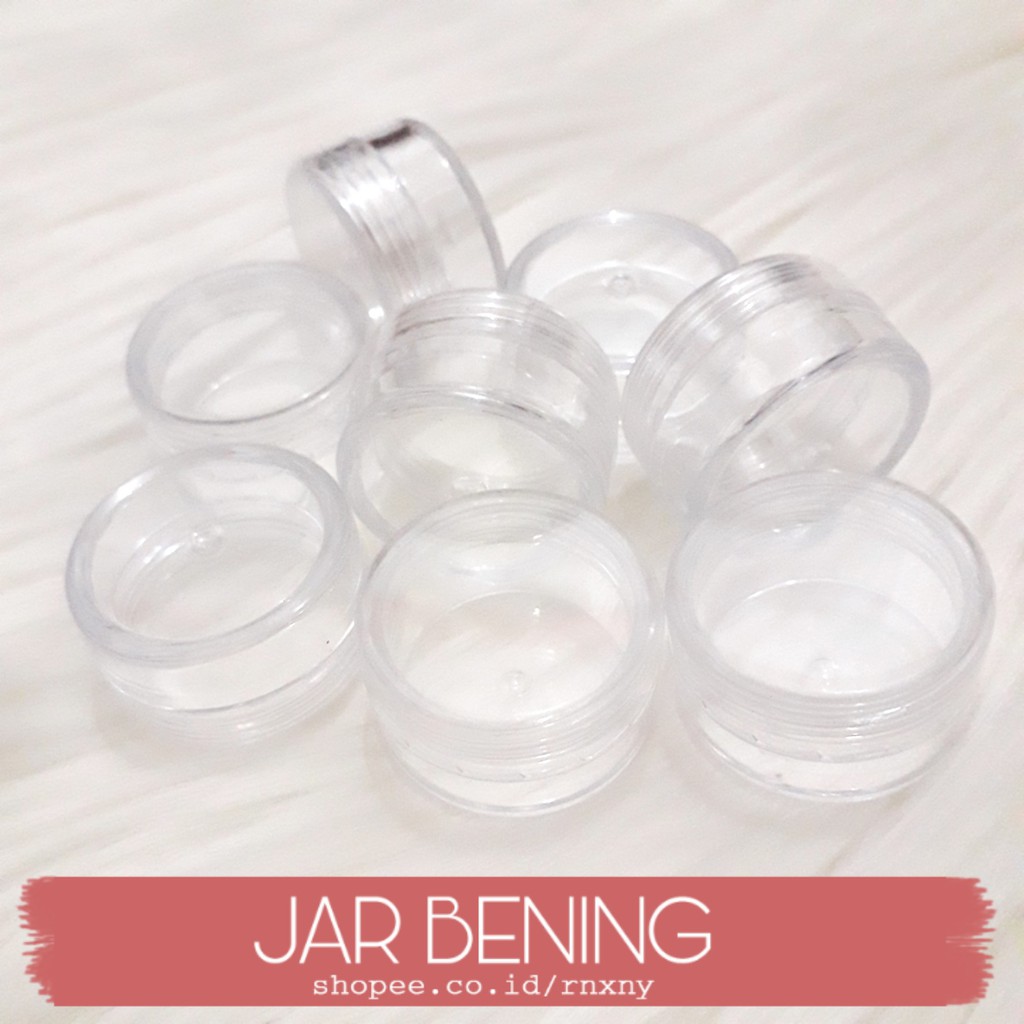 Jual Jar Kosong Bening / Jar untuk Gemstone dan Glitter / Jar Cream ...