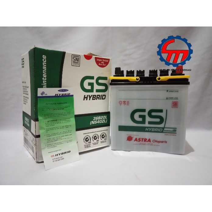 Jual Aki accu Basah Gs Astra Hybrid NS40ZL jazz city freed mobilio brio Ayla Agya Sirion grand ...