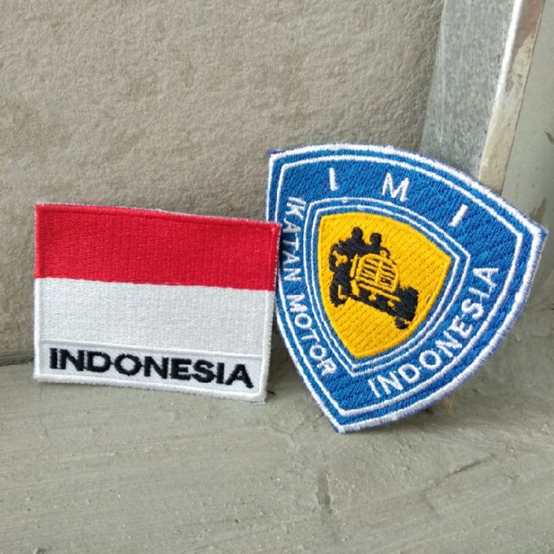Jual Bordir Paket Hemat IMI Bendera Indonesia Emblem Komunitas Geng ...