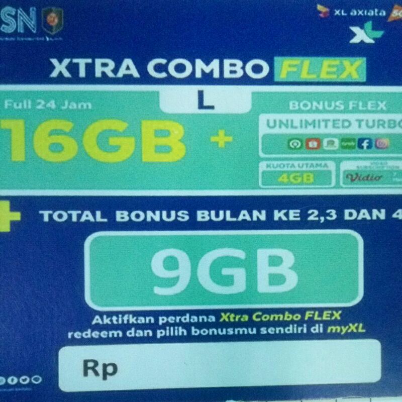 Jual perdana xl extra combo flex 20gb | Shopee Indonesia