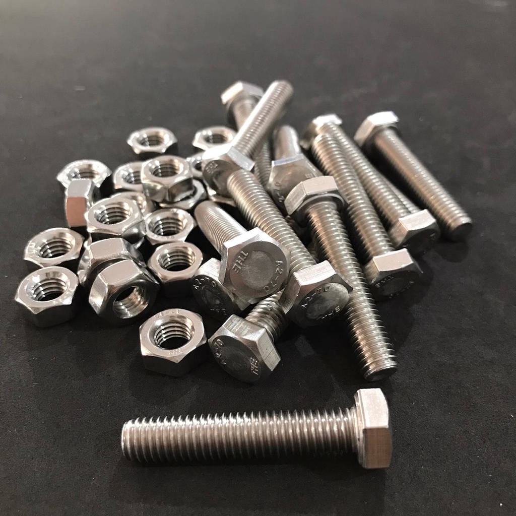 Jual BAUT MUR M8X40 STAINLESS STEEL SS BAUT MUR M8 X 40 SUS 304 ANTI ...