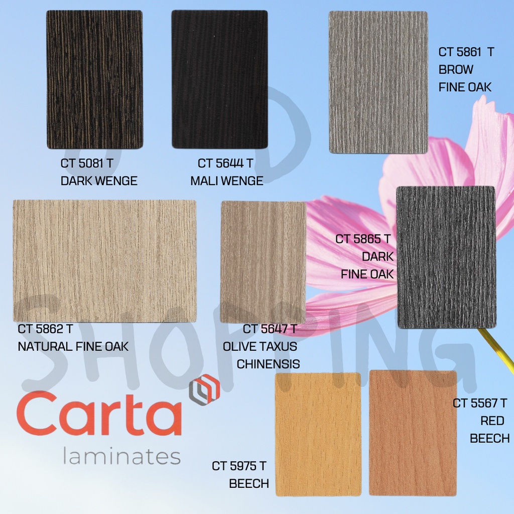 Jual (LUAR KOTA WAJIB PALLET KAYU) HPL CARTA WOODGRAIN CT 5081/5644 ...