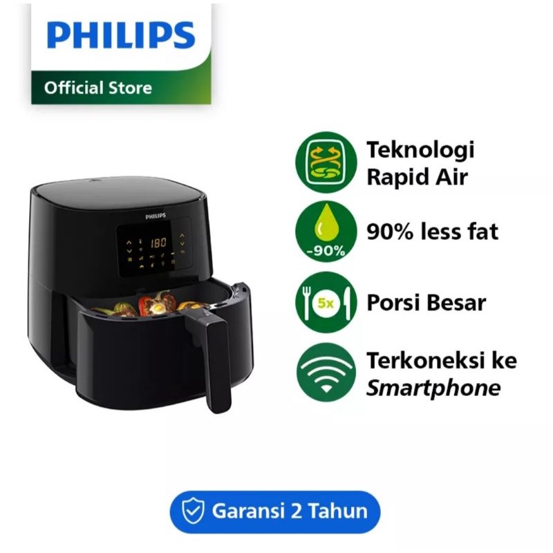 Jual Philips HD9280 Air Fryer XL Kapasitas 1.2kg / 6.2L HD9280/90 | Shopee Indonesia