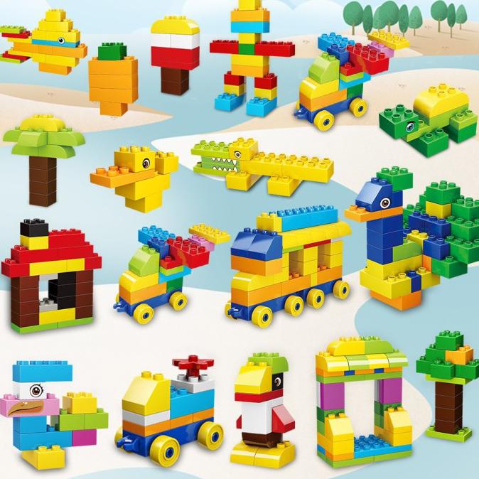 Jual Star Diy Brick Block Balok Besar Compatible Lego Duplo - 52 Pcs ...